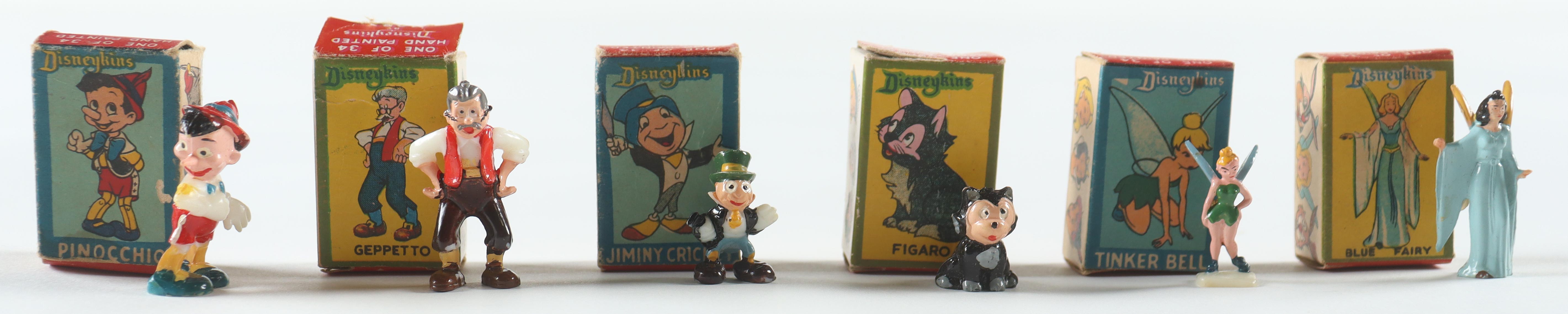 1962 Vintage Marx DisneyKins Hand-Painted Figure Set With Original ...