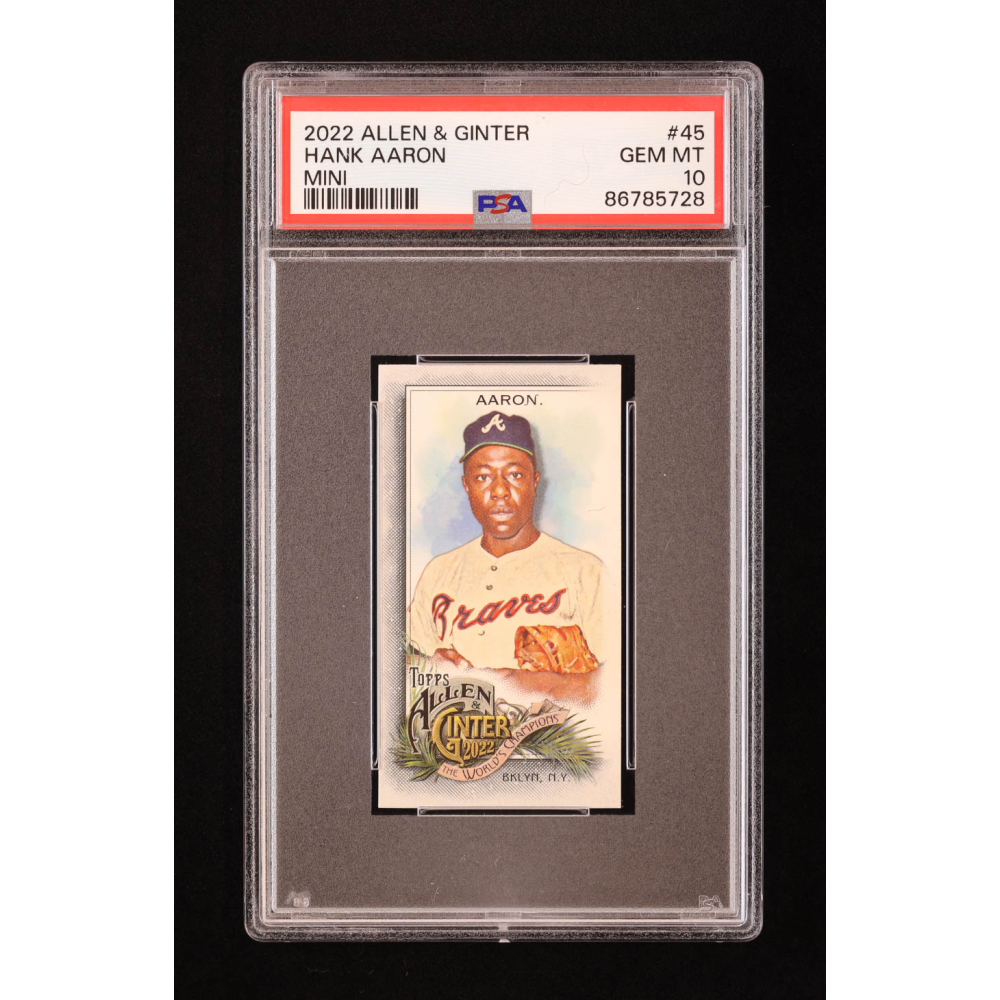 Hank Aaron 2022 Topps Allen and Ginter Mini #45 (PSA 10) | Pristine Auction