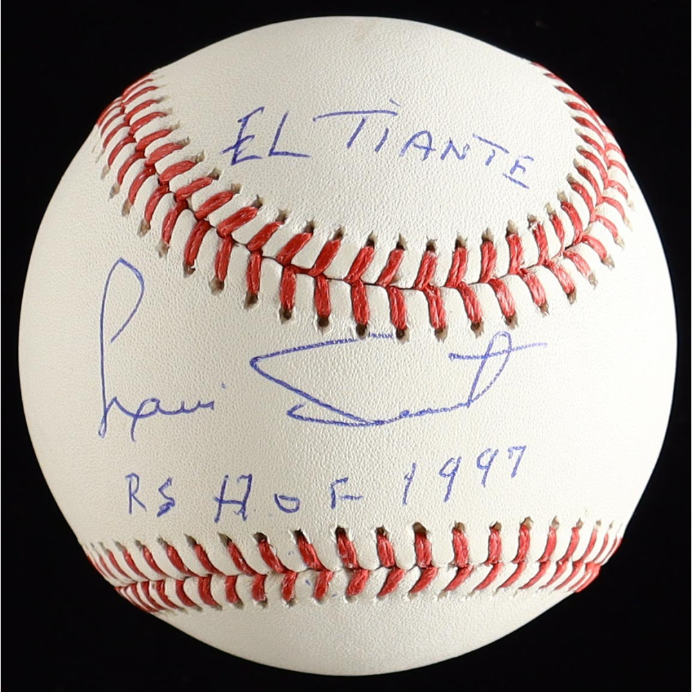 Luis Tiant Signed OML Baseball Inscribed "El Tiante" & "RS HOF 1997 ...