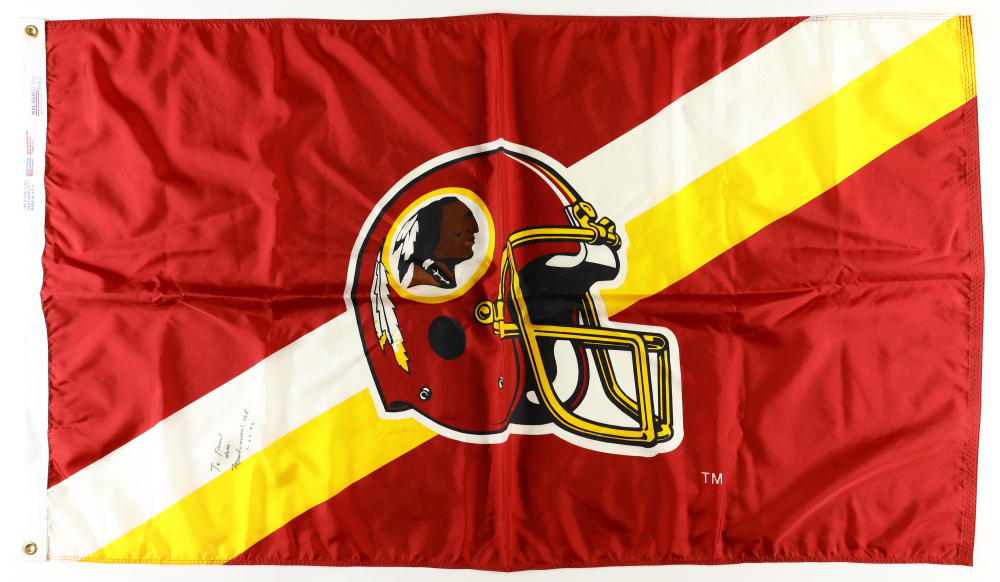 Muhammad Ali Signed Redskins Flag Inscribed "1-27-92" (JSA) | Pristine ...