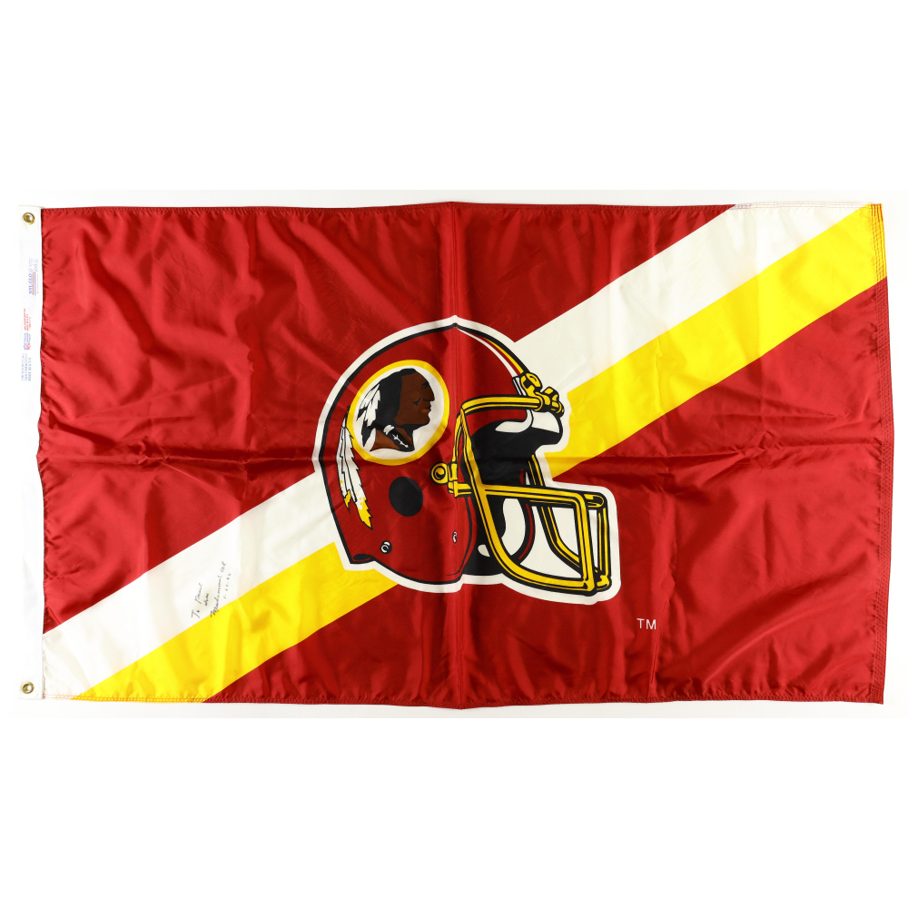 Muhammad Ali Signed Redskins Flag Inscribed "1-27-92" (JSA) | Pristine Auction