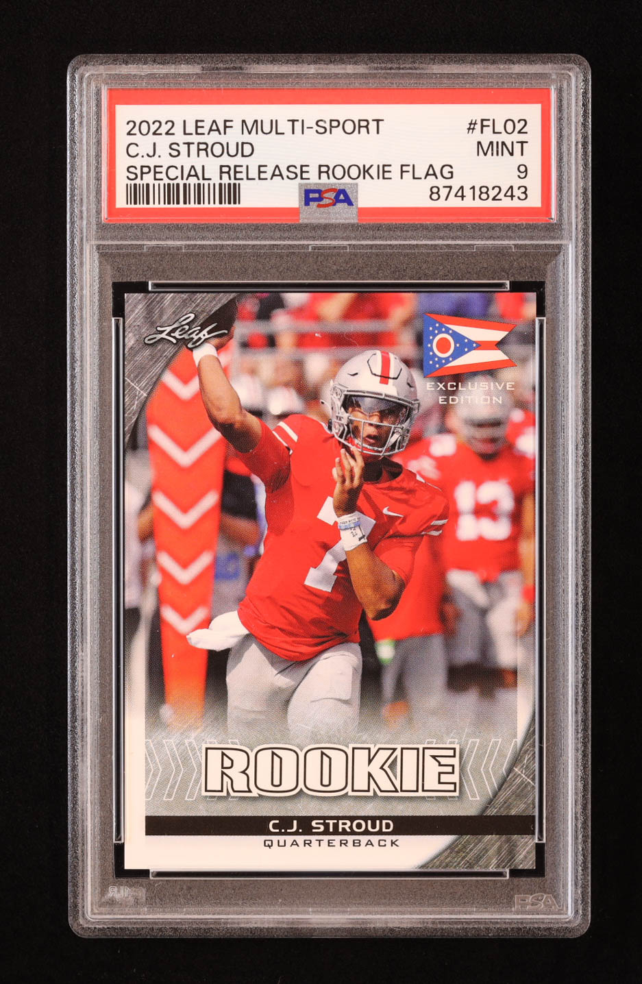 CJ Stroud 2022 Leaf Special Release Rookie Flag #FL02 RC (PSA 9 ...