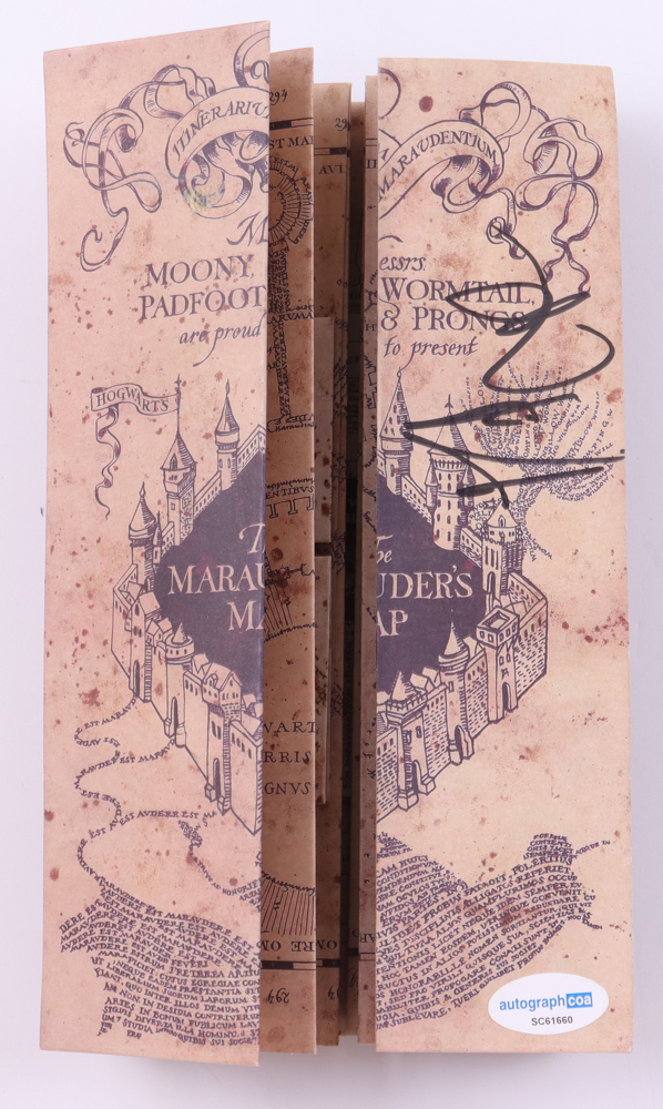 Daniel Radcliffe Signed "The Marauder's Map" Replica Map (AutographCOA) | Pristine Auction