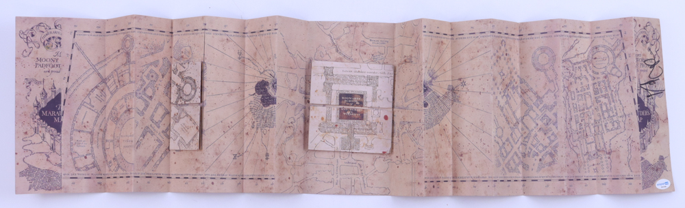 Daniel Radcliffe Signed "The Marauder's Map" Replica Map (AutographCOA ...