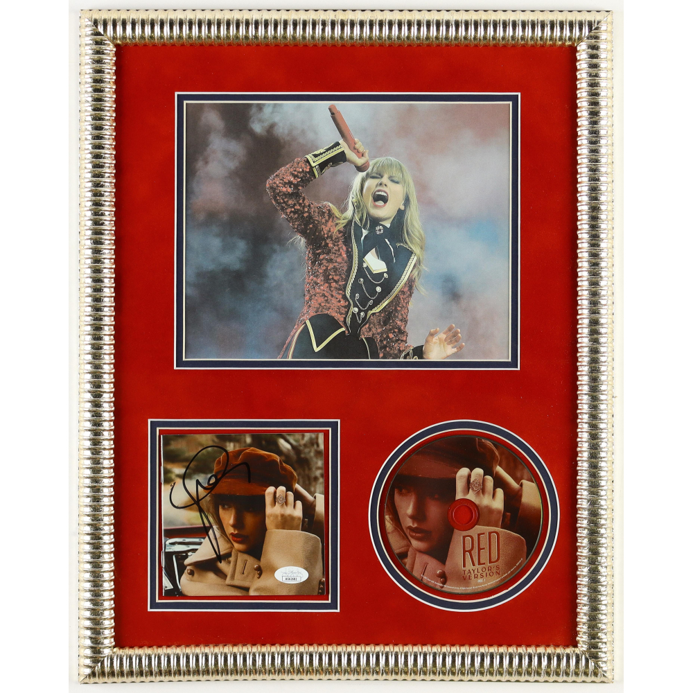 Taylor Swift Signed Custom Framed "Red: Taylor's Version" CD Album ...