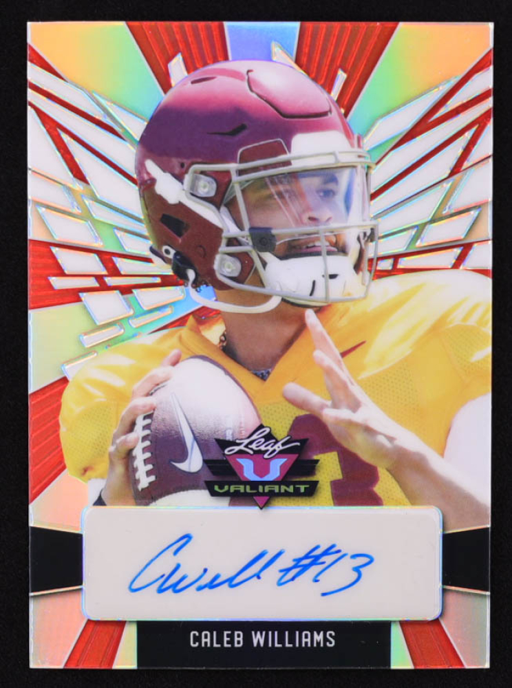 Caleb Williams 2022 Leaf Valiant Portrait Autographs Red #PACW1 RC #3/6 ...