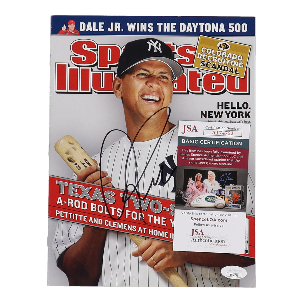Alex Rodriguez Signed Sports Illustrated Magazine (JSA) | Pristine Auction