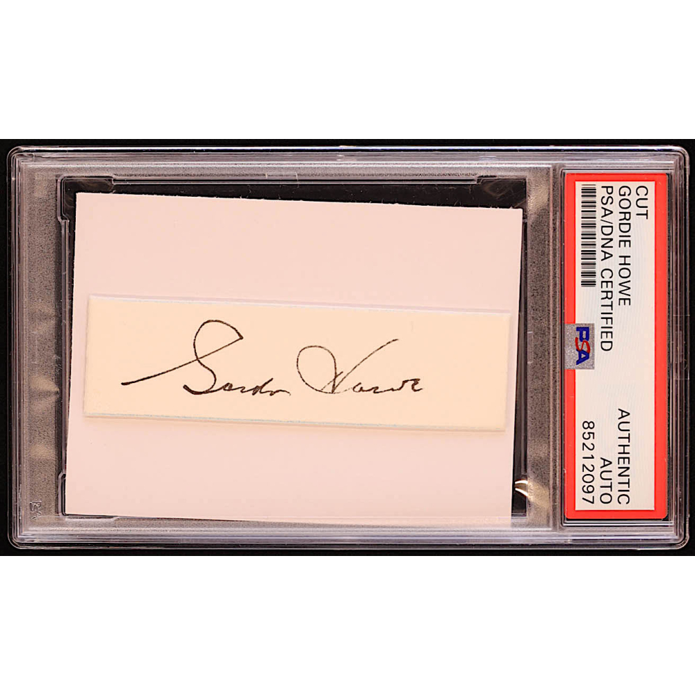 Gordie Howe Signed Cut (PSA) | Pristine Auction