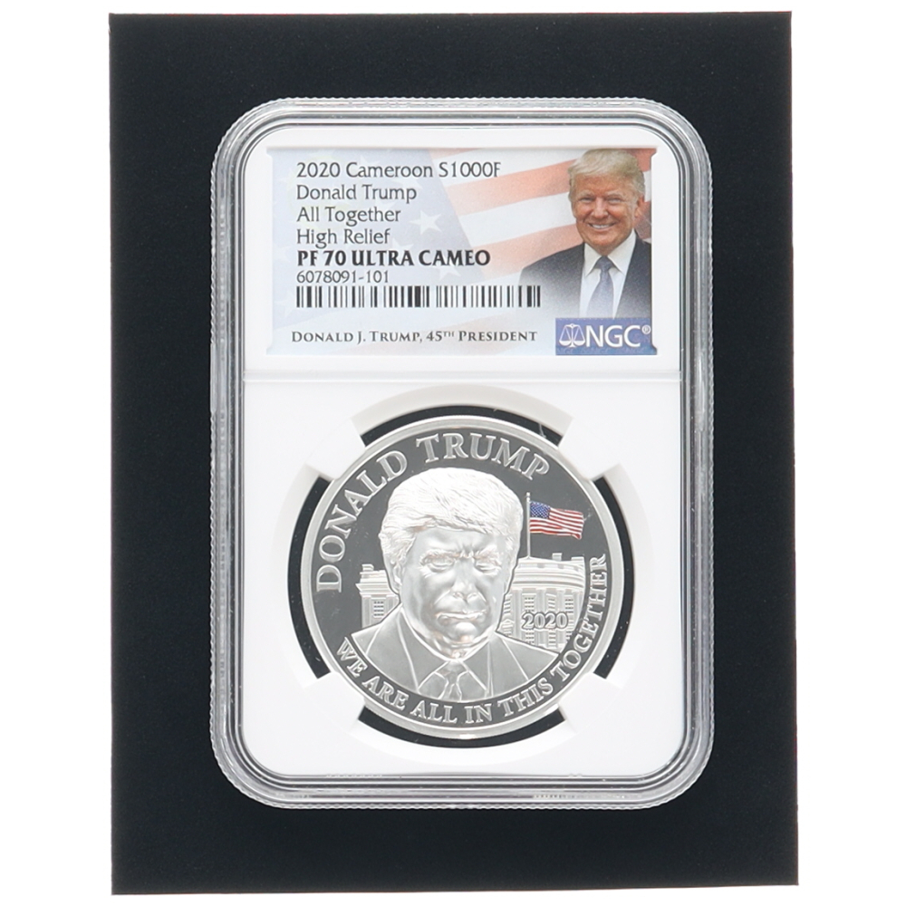 2020 Cameroon 1,000 Francs Silver Coin - Donald Trump All Together ...