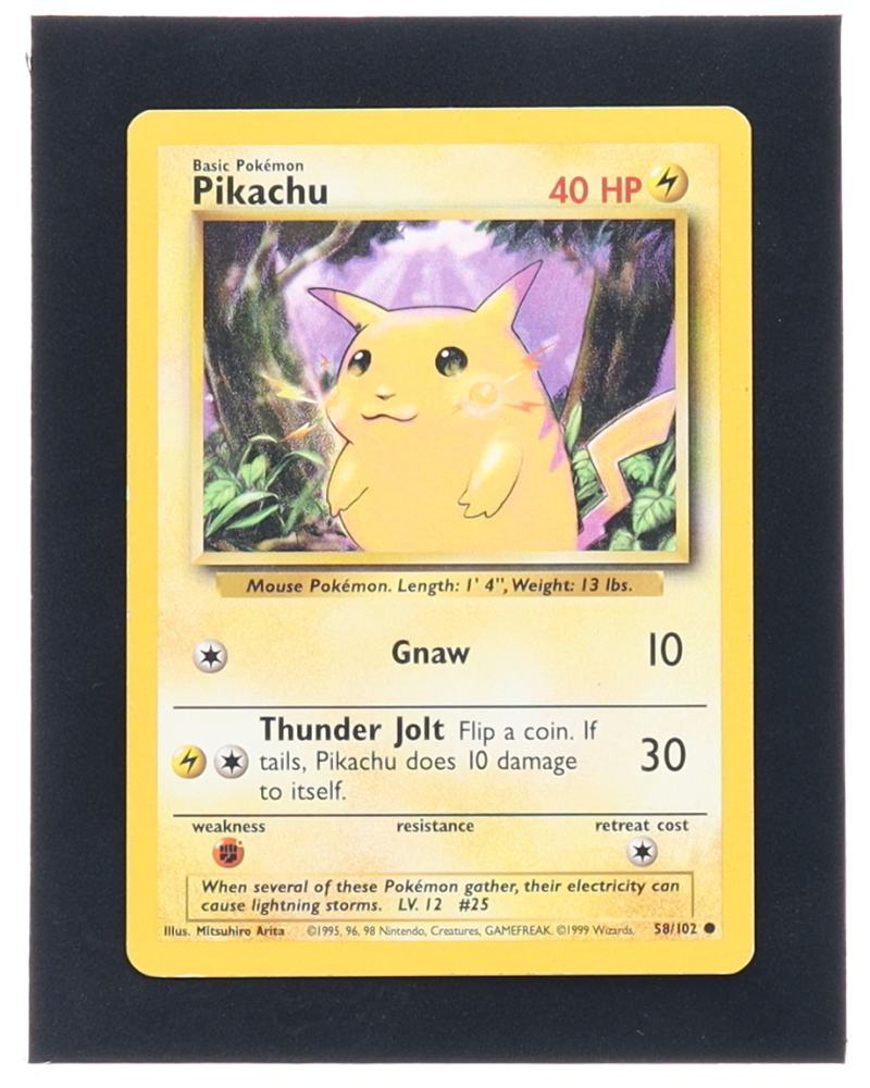 Pikachu 1999 Pokemon Base Unlimited #58 | Pristine Auction