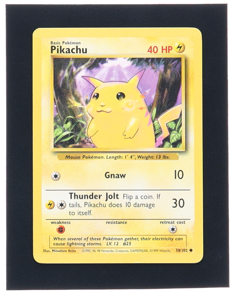 Pikachu 1999 Pokemon Base Unlimited #58 | Pristine Auction