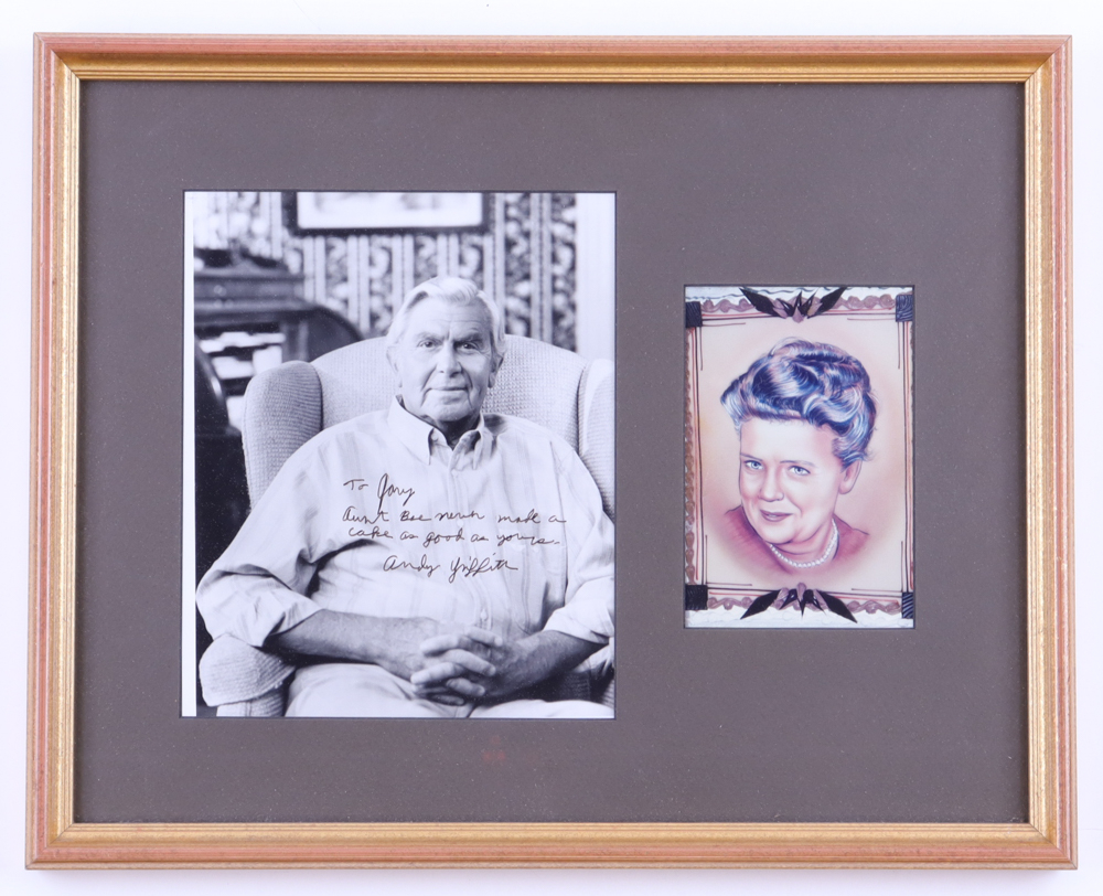 Andy Griffith Signed Custom Framed Photo Inscribed "Aunt Bee Never Made ...