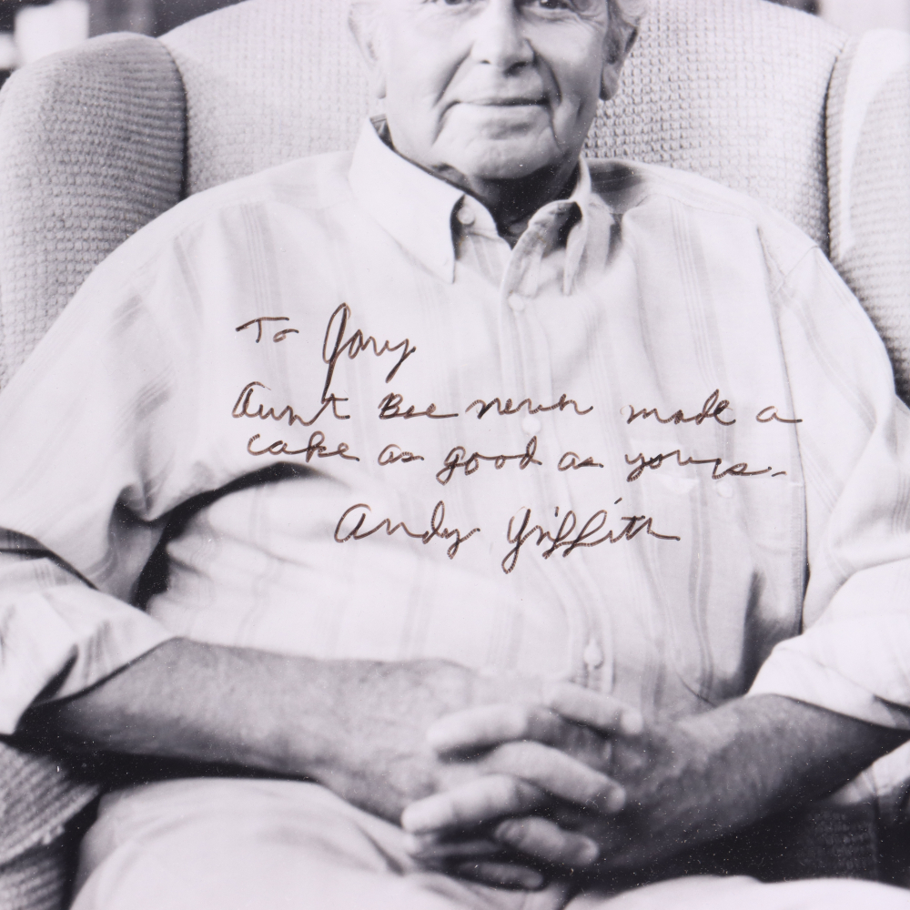 Andy Griffith Signed Custom Framed Photo Inscribed "Aunt Bee Never Made ...