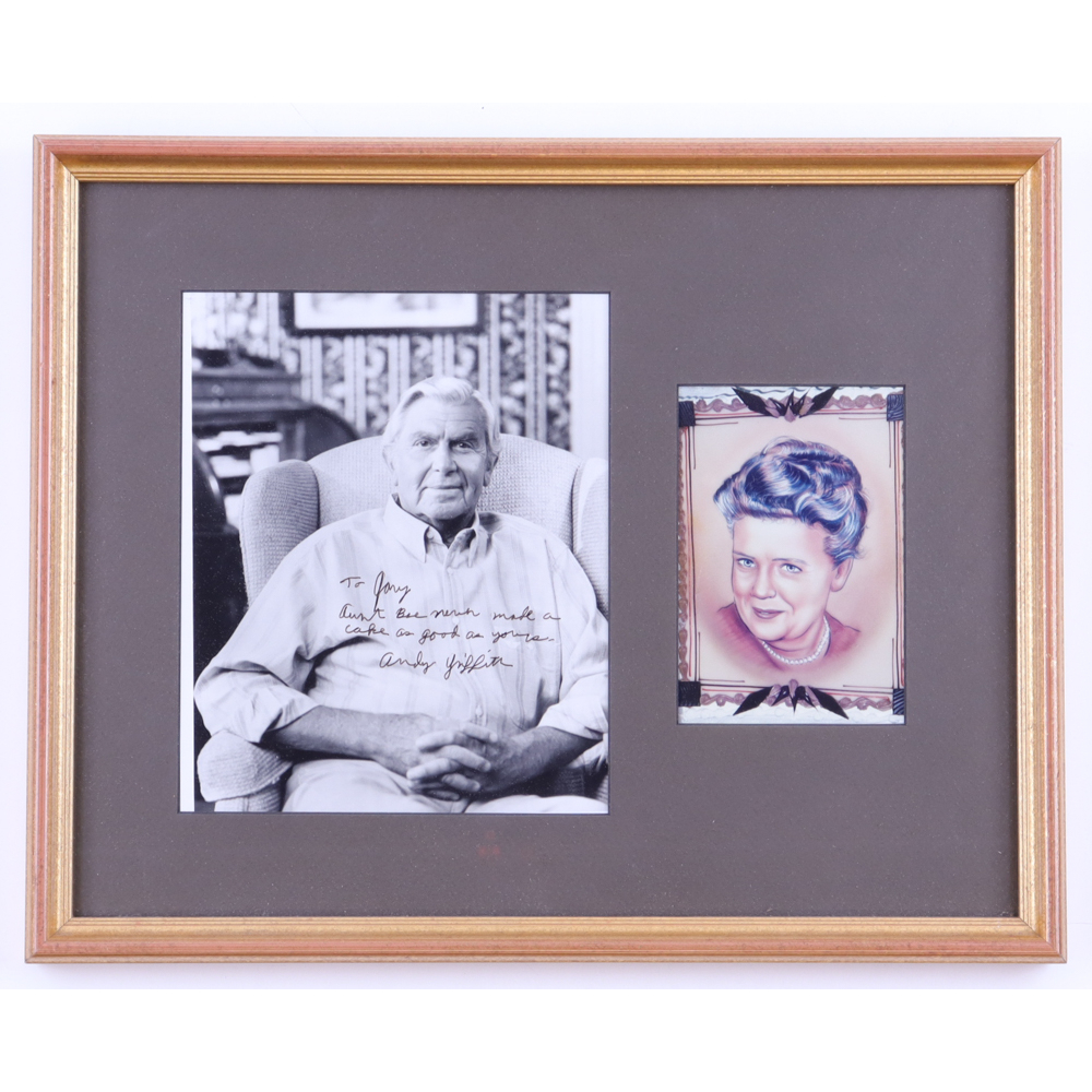 Andy Griffith Signed Custom Framed Photo Inscribed "Aunt Bee Never Made ...