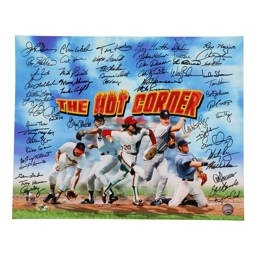 "The Hot Corner" 16x20 Photo Signed by (50+) with Wade Boggs, Graig Nettles, Tom Herr, Bill ...