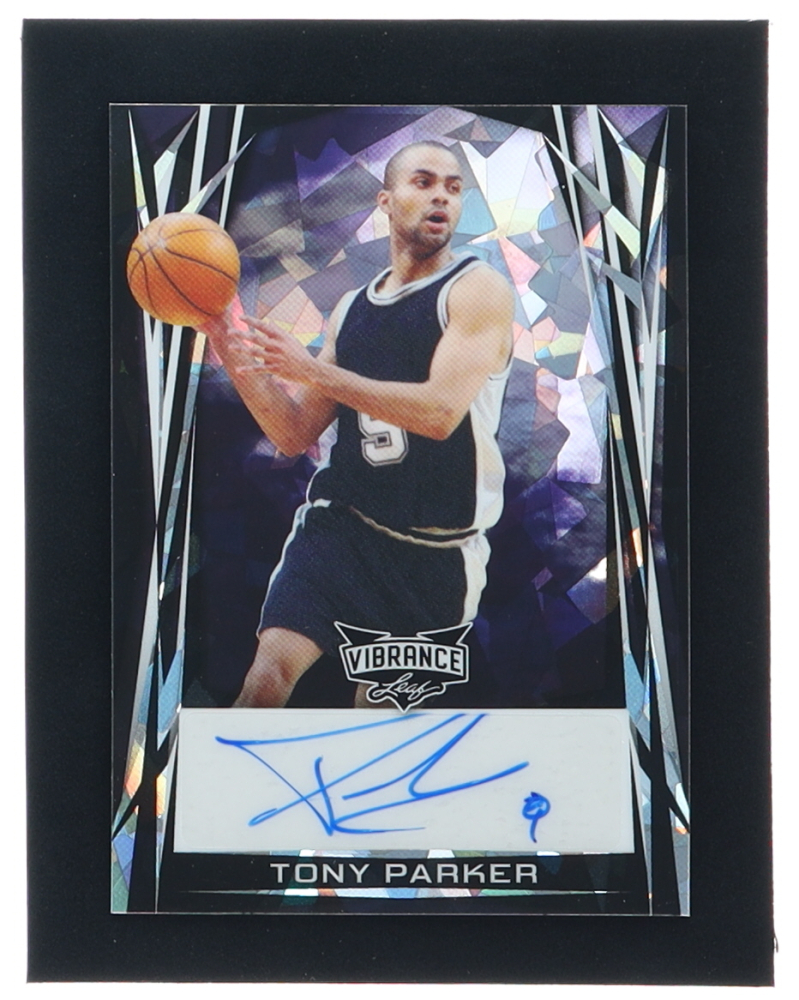 Tony Parker 2024 Leaf Vibrance Autographs Crystal Black #VMTP1 #1/2 ...