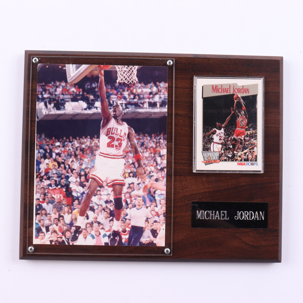 Michael Jordan Bulls Custom Framed Photo Plaque Display with 1991-92 ...