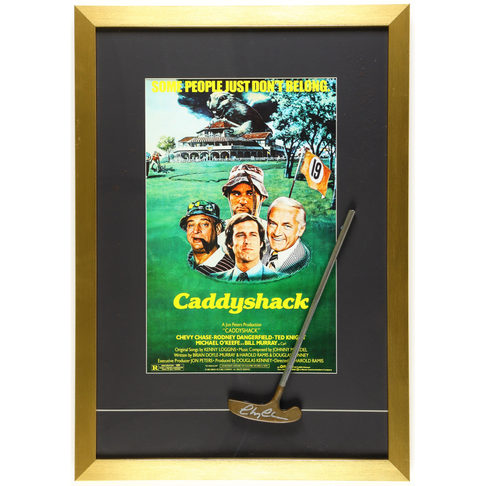 Chevy Chase Signed "Caddyshack" Custom Framed Putter Display With ...