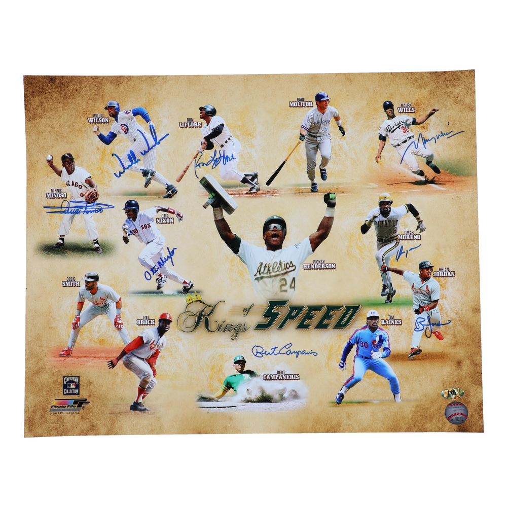 "Kings Of Speed" 16x20 Photo Signed by (8) with Minnie Minoso, Willie ...