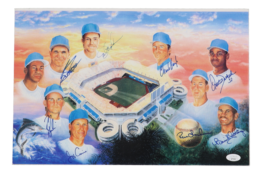 1993 Marlins 11x16 Photo Signed By (8) With Scott Pose, Brett Barbarie ...