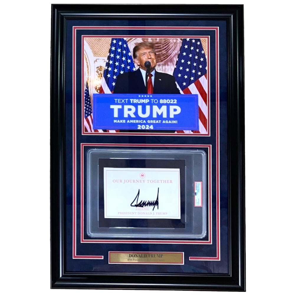 Donald Trump Signed Custom Framed Book Insert Display (PSA) | Pristine ...