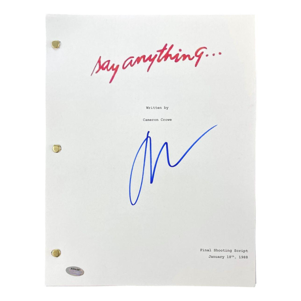 John Cusack Signed "Say Anything" Replica Script (Schwartz) | Pristine ...
