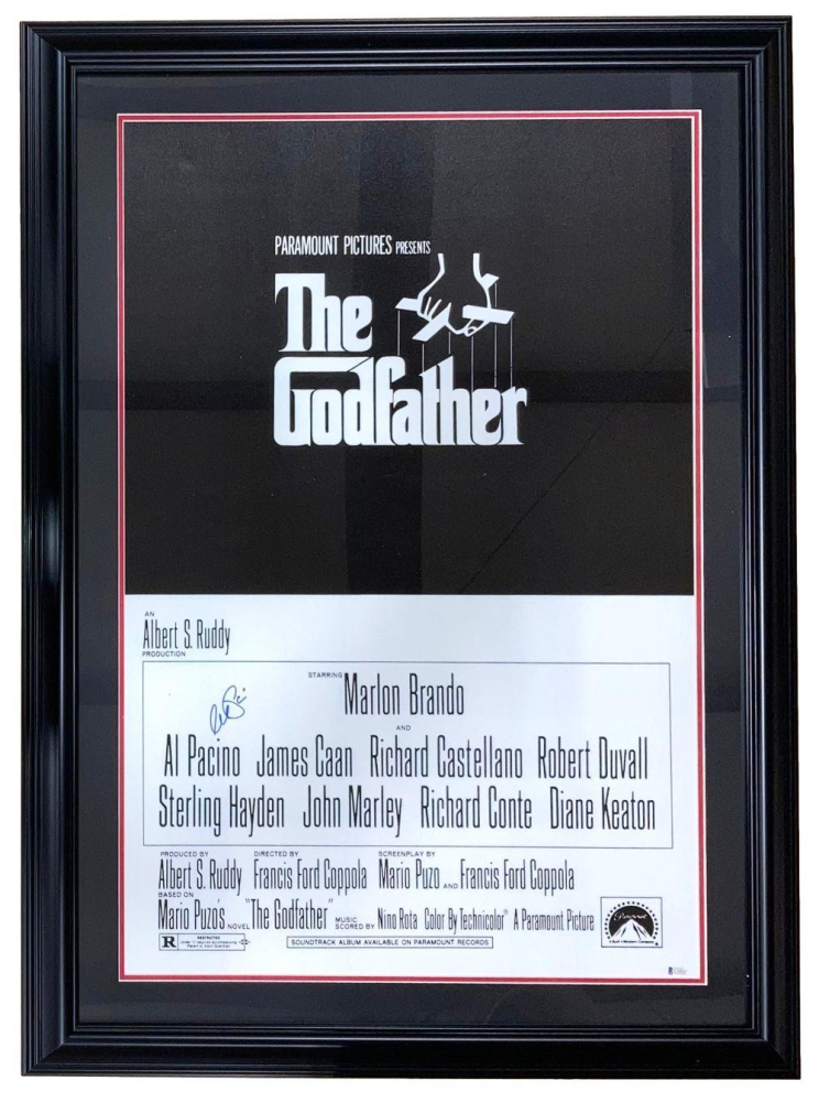 Al Pacino Signed "The Godfather" Custom Framed Movie Poster (Beckett ...
