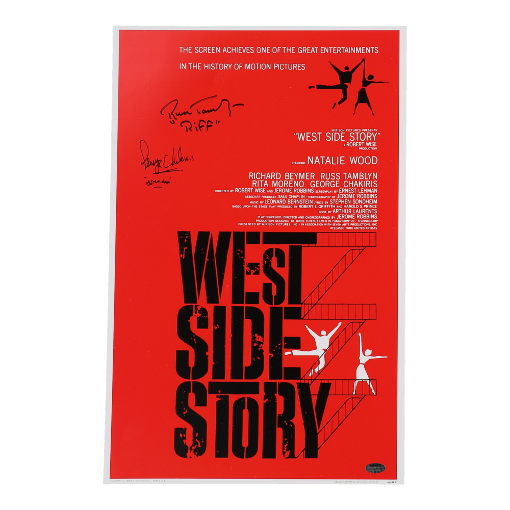 George Chakiris & Russ Tamblyn Signed "West Side Story" 11x17 Movie ...