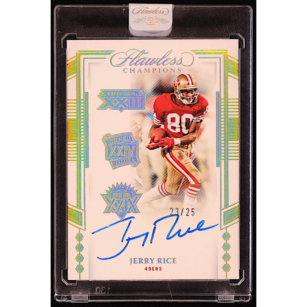 Jerry Rice 2022 Panini Flawless Champions 3x Signatures #6 #23/25 ...