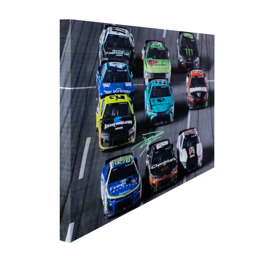 Daniel Suárez Signed NASCAR 2024 Atlanta Win | 3-Wide Finish | 20x30 ...