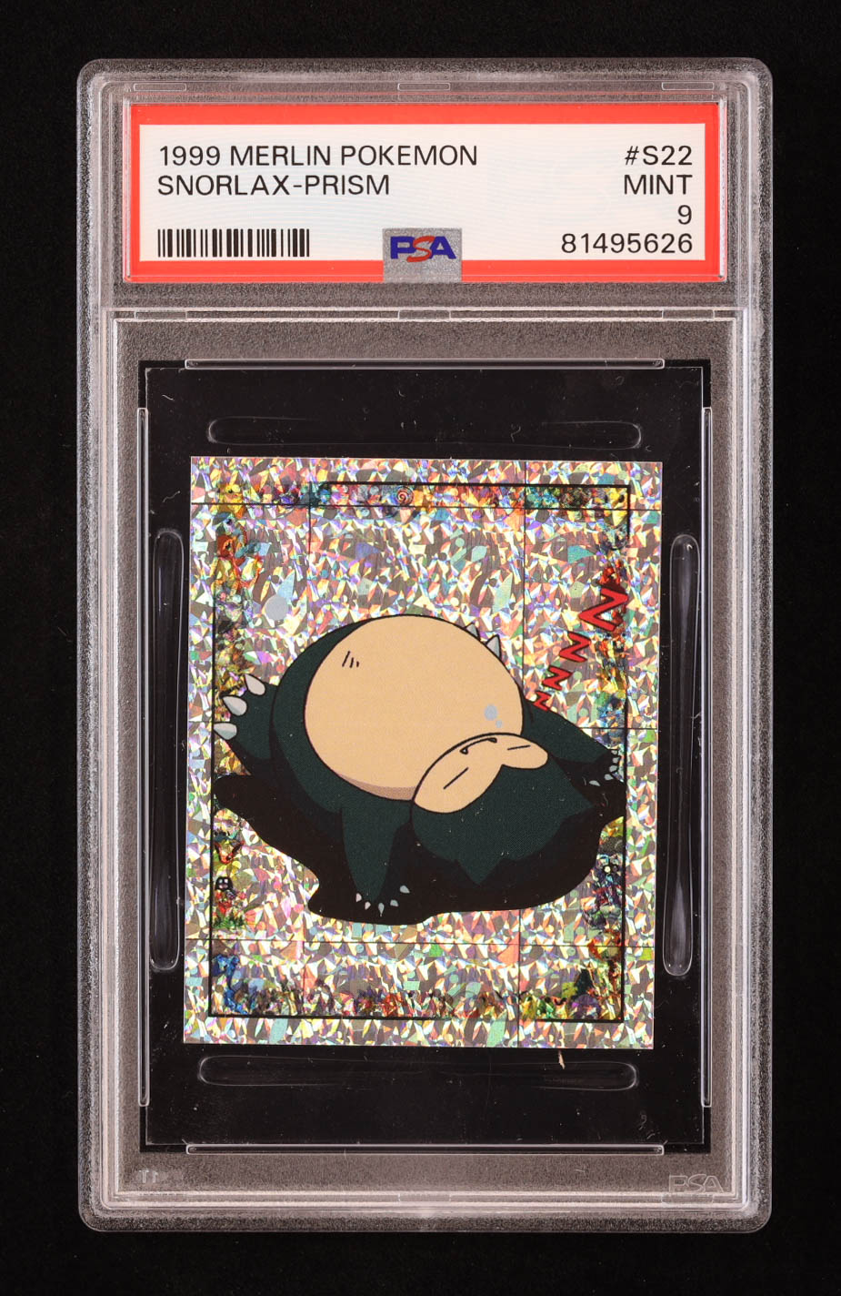 Snorlax 1999 Merlin Pokemon Album Stickers #S22 (PSA 9) | Pristine Auction