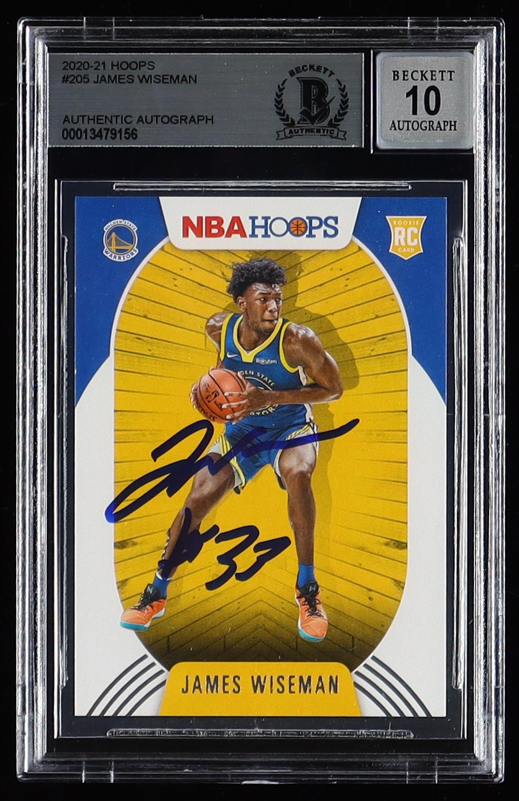 James Wiseman Signed 2020-21 Panini Hoops #205 RC (BGS | Autograph ...