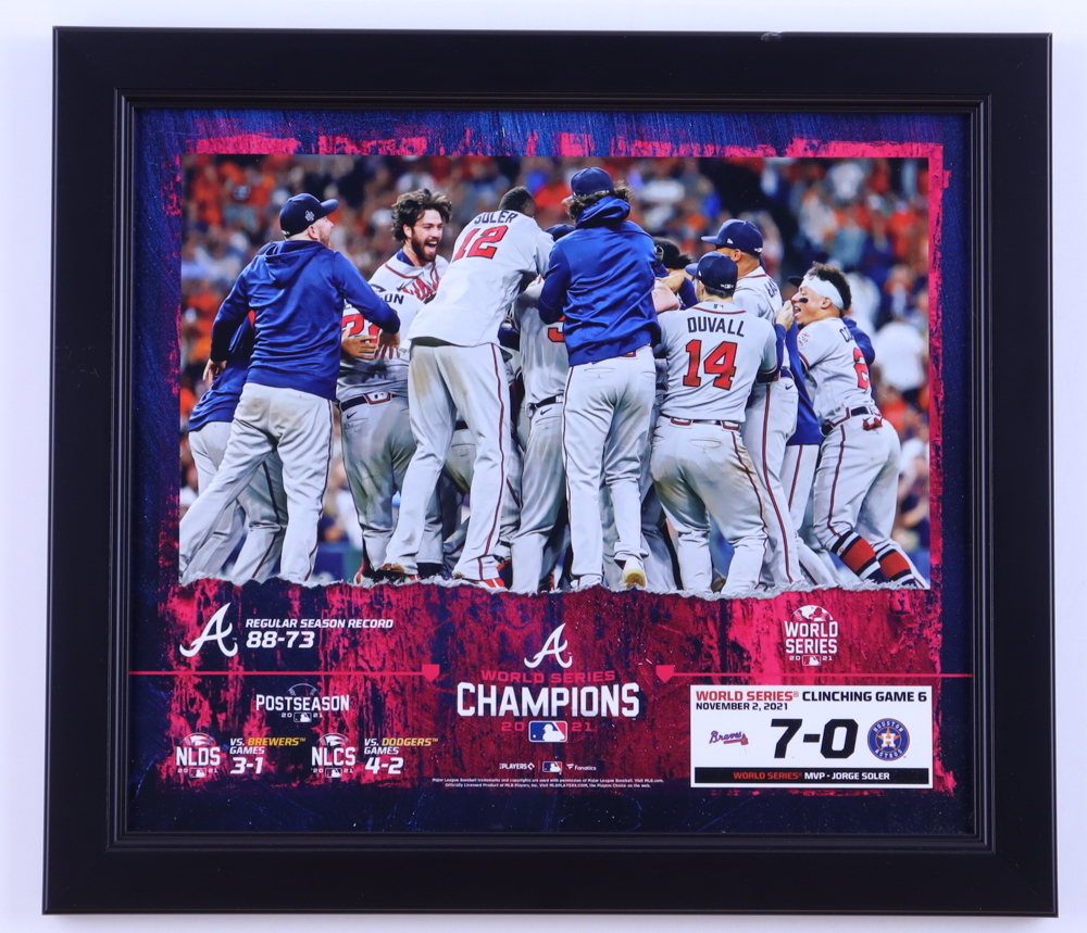 2021 Braves World Series Champions Custom Framed Collage Photo Display ...