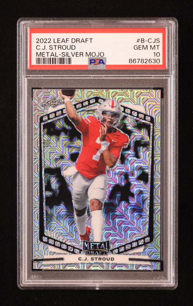 C.J. Stroud 2022 Leaf Draft and Prospects Metal Mojo #BCJS RC (PSA 10 ...