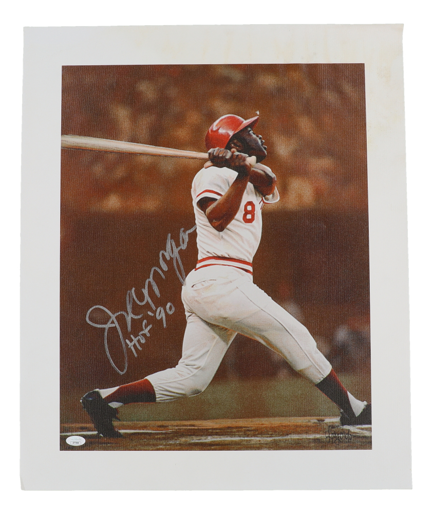 Joe Morgan Signed Reds Lithograph on Canvas (JSA) | Pristine Auction