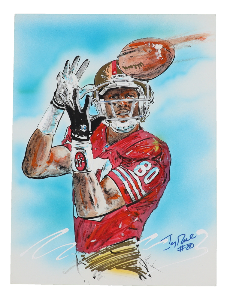 Jerry Rice & Gary Longordo Signed 49ers Hand-Embellished Lithograph ...