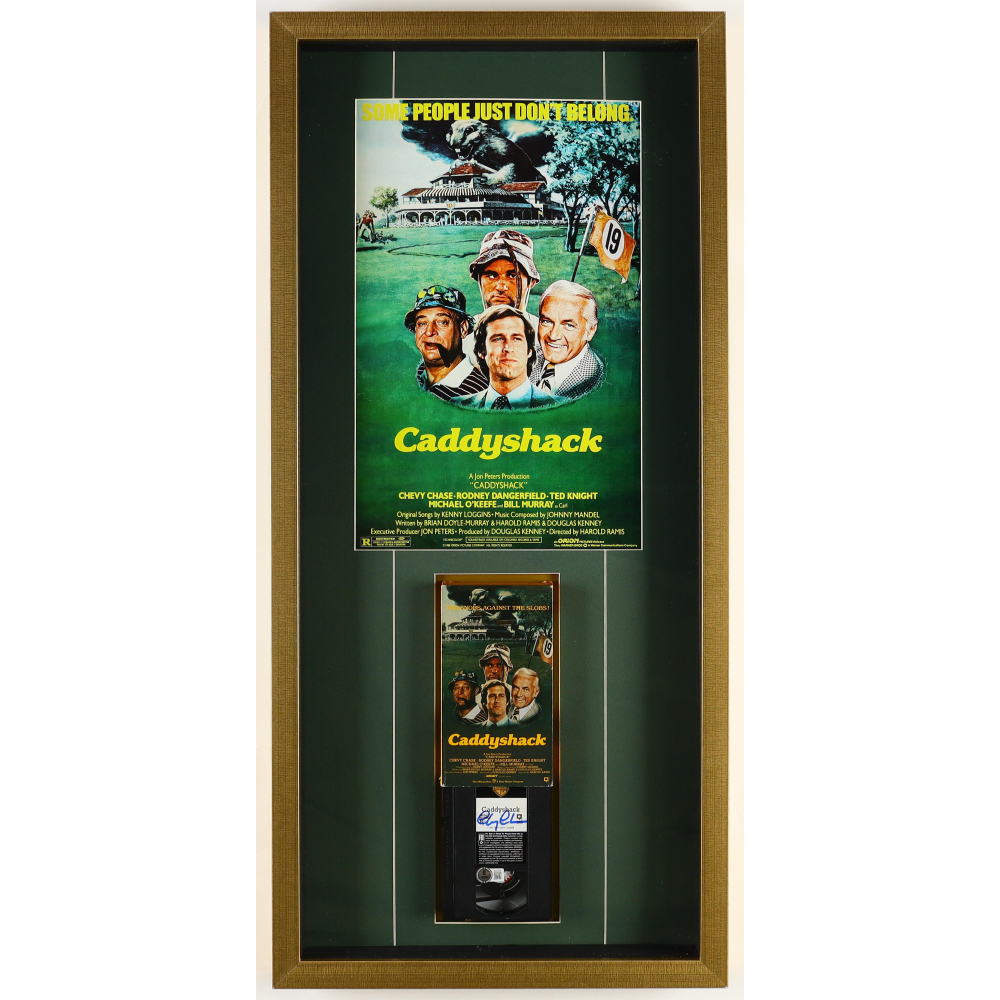 Chevy Chase Signed "Caddyshack" Custom Framed Shadowbox VHS Display ...