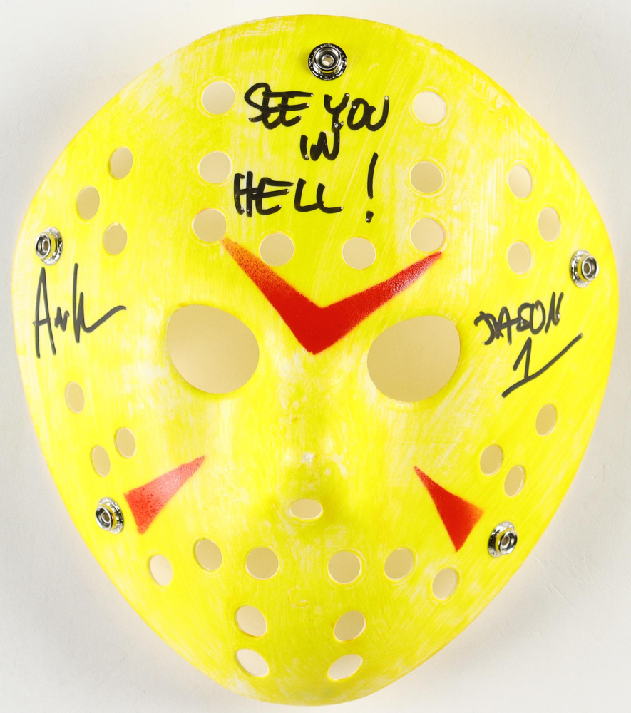 Ari Lehman Signed "Friday the 13th" Mask Inscribed "See You In Hell ...