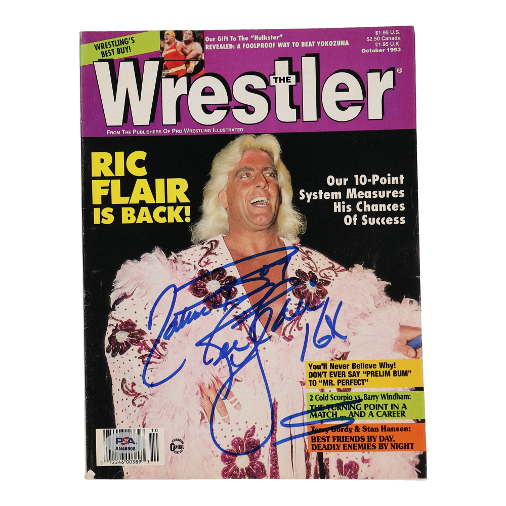 Ric Flair Signed 1993 The Wrestler Magazine Inscribed "Nature Boy" (PSA ...