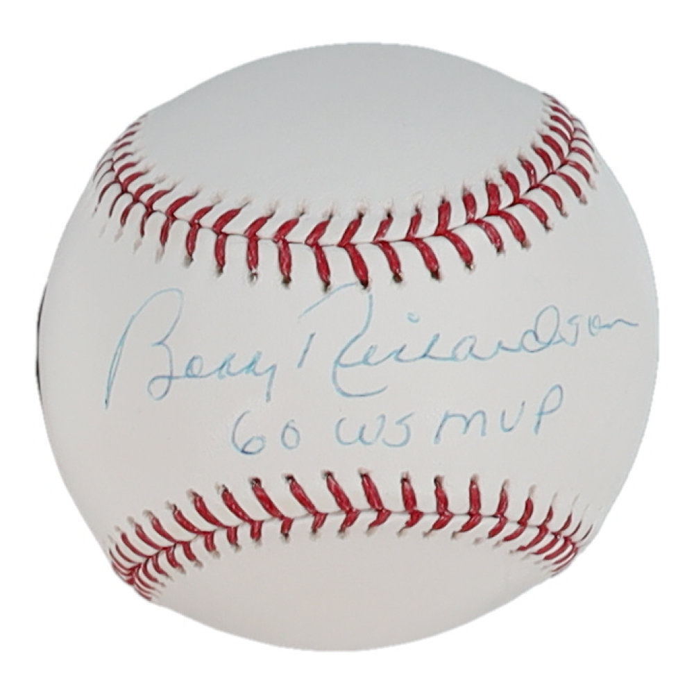 Bobby Richardson Signed OML Baseball Inscribed "60 WS MVP" (Steiner ...