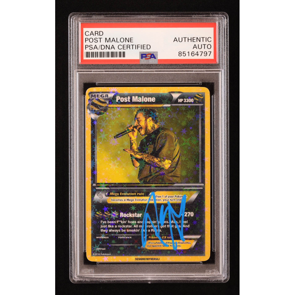 Post Malone Signed Custom Trading Card (PSA) | Pristine Auction