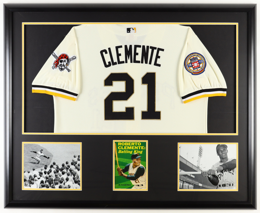 Roberto Clemente Signed Pirates Custom Framed Book Cover Display (PSA ...