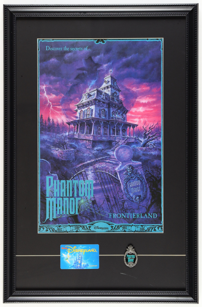 Disneyland Paris "Haunted Manor" Custom Framed Art Print Display with ...