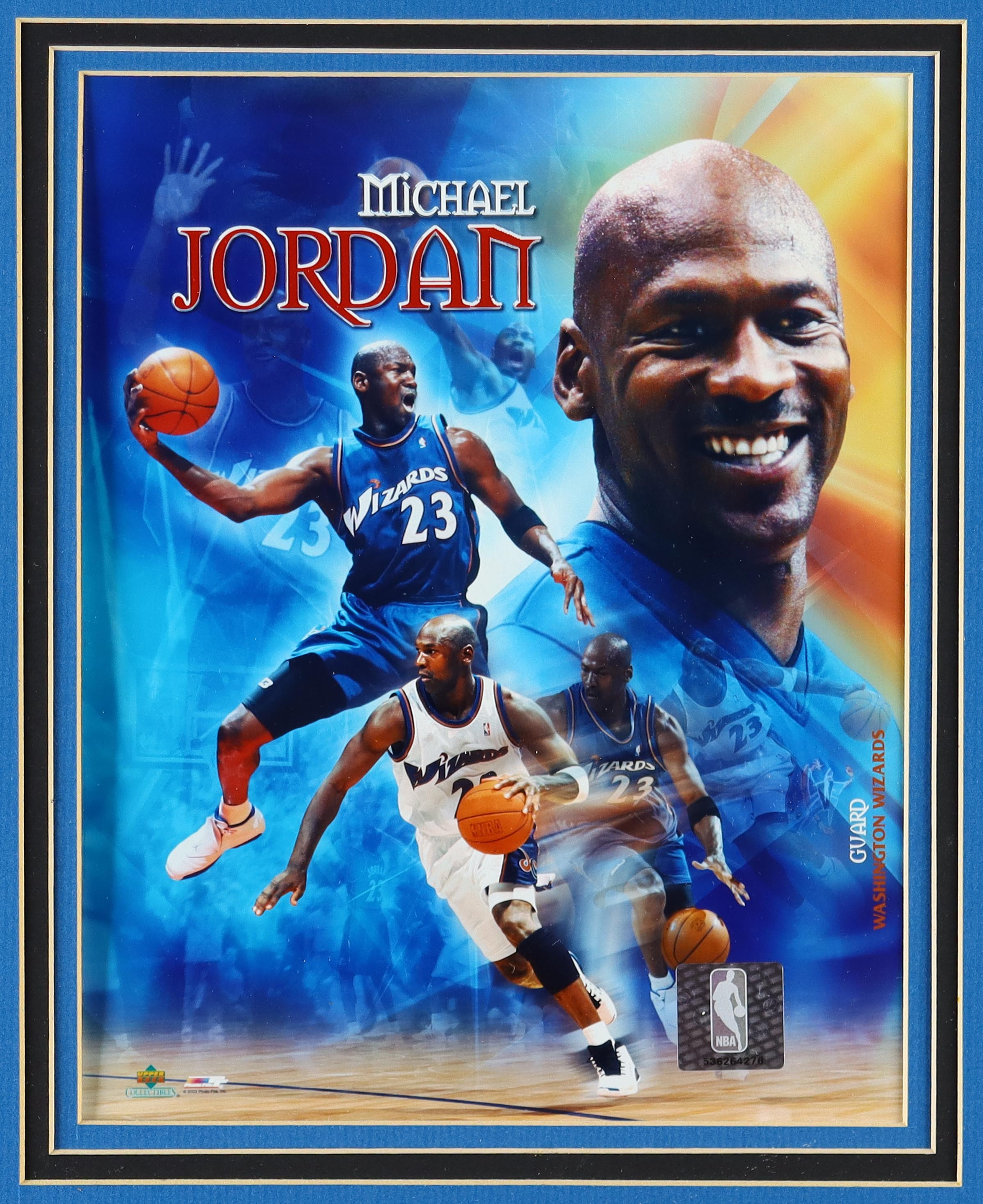 Michael Jordan Signed Wizards Custom Framed Authentic Jersey Display ...