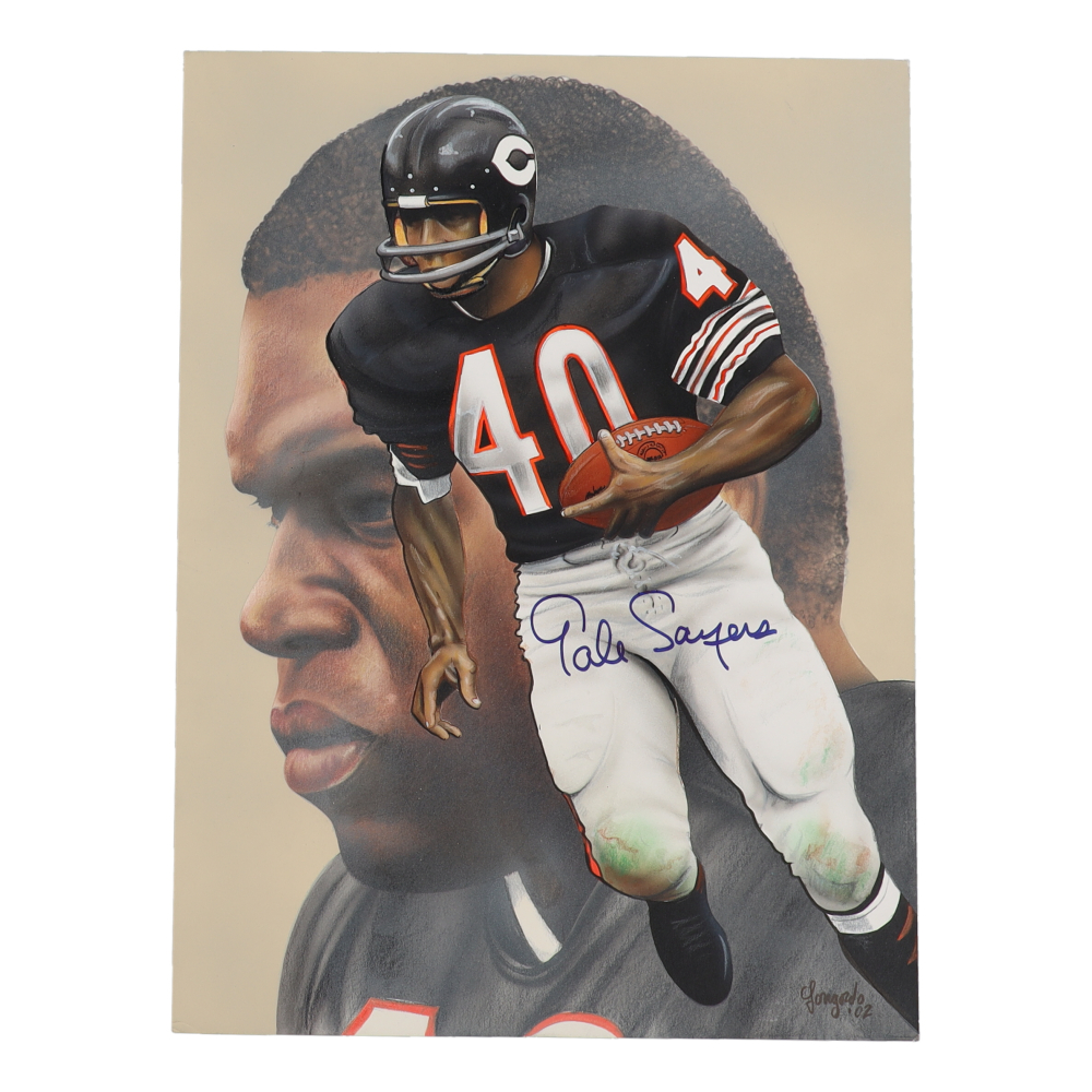 Gale Sayers & Gary Longordo Signed Bears Lithograph (JSA & PA ...