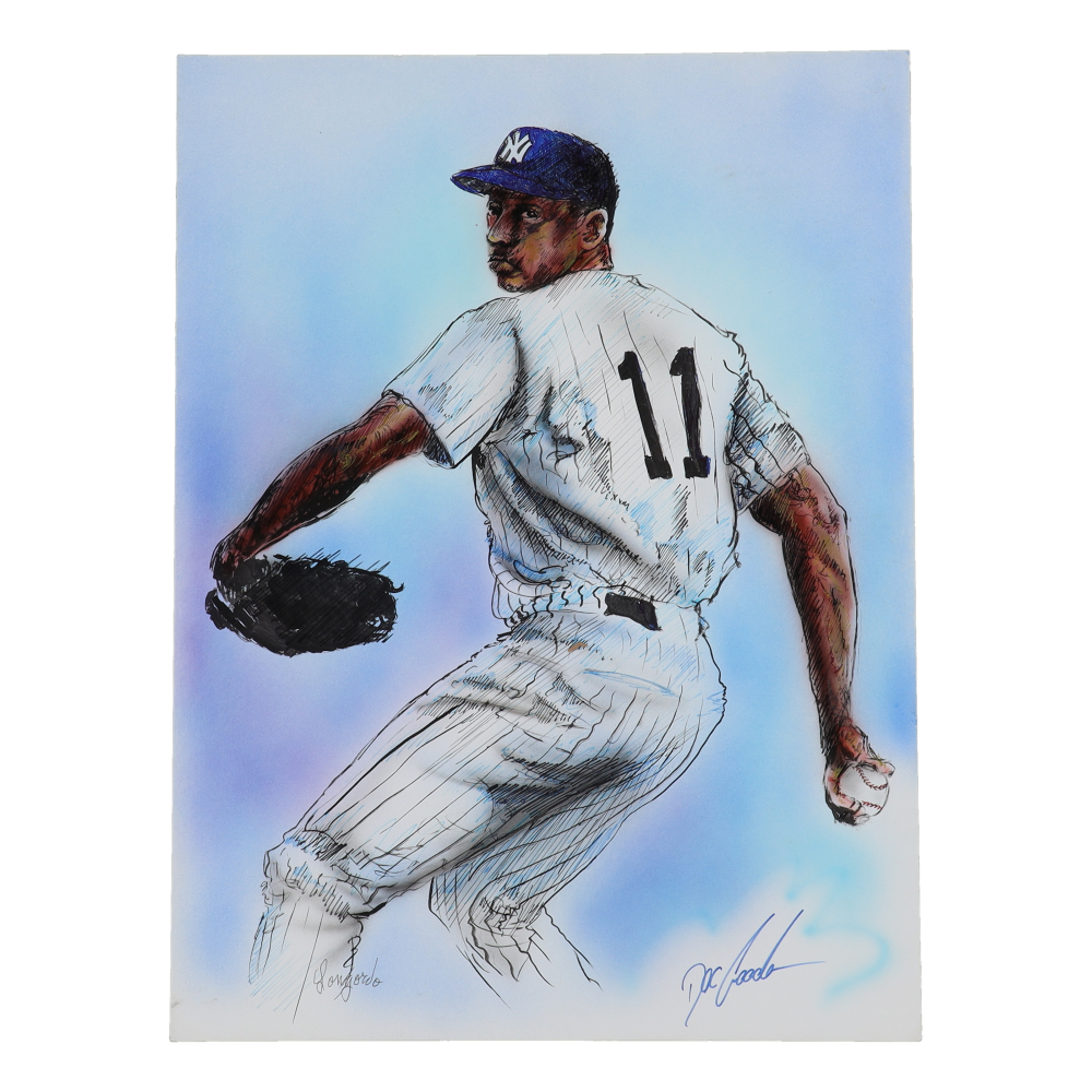 Dwight "Doc" Gooden & Gary Longordo Signed Yankees Original Artwork ...