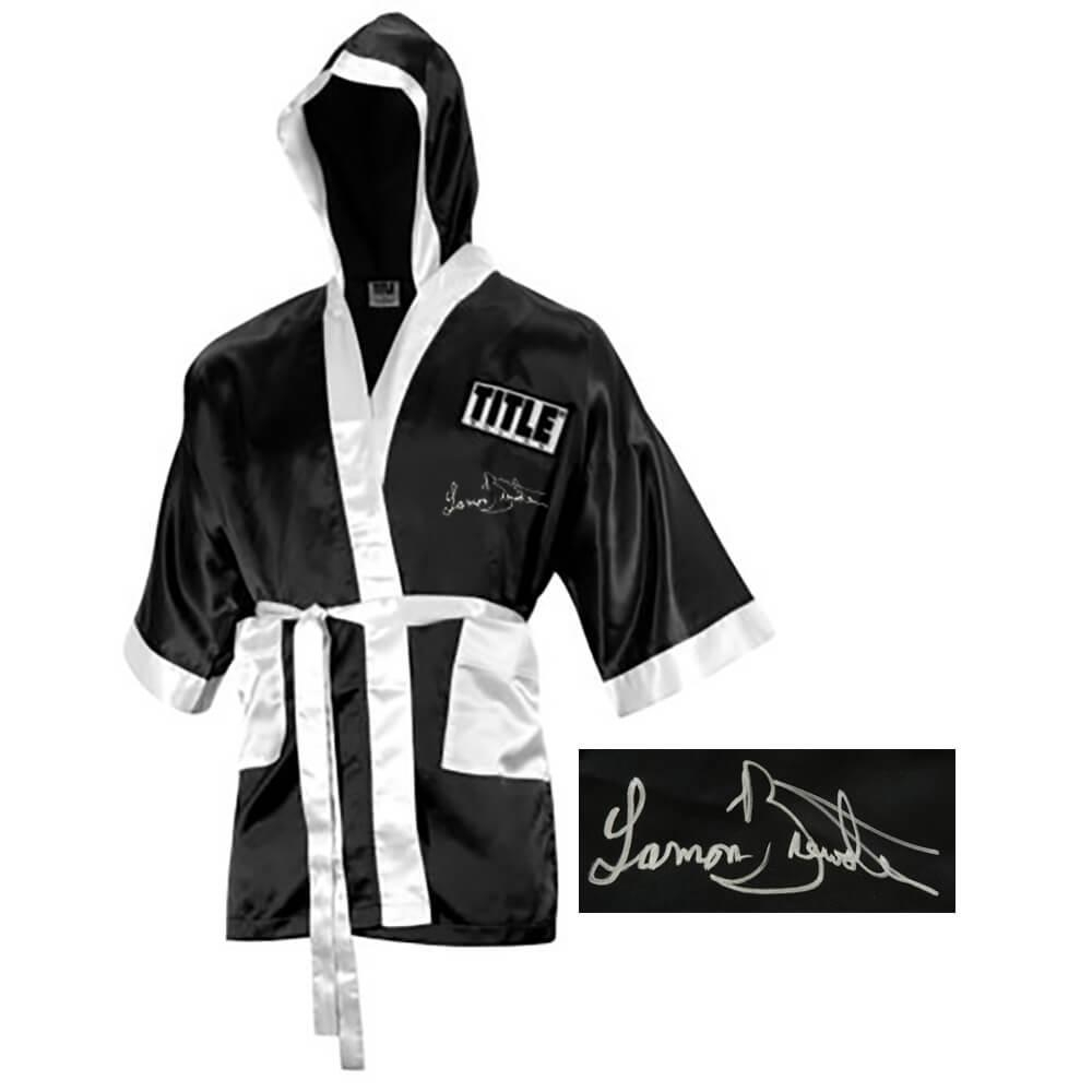 Lamon Brewster Signed Title Boxing Robe Inscribed "Relentless ...