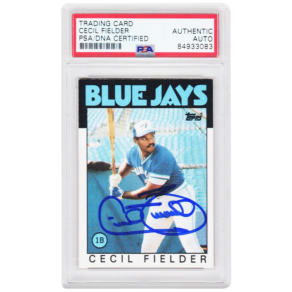 Cecil Fielder Signed 1986 Topps #386 RC (PSA) | Pristine Auction