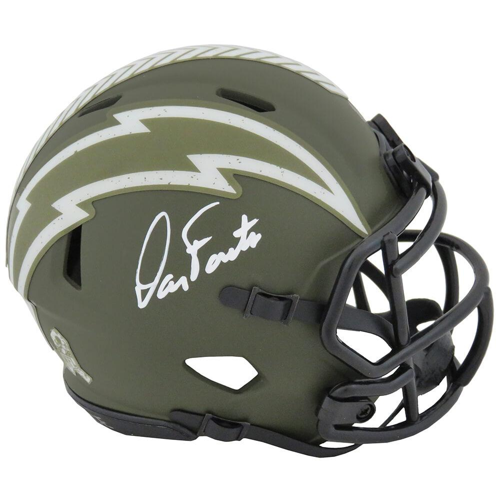 Dan Fouts Signed Chargers Salute to Service Speed Mini Helmet (Schwartz ...