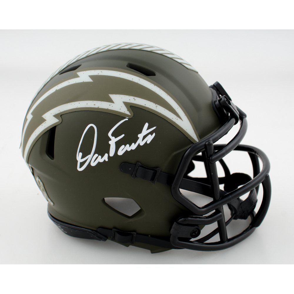 Dan Fouts Signed Chargers Salute to Service Speed Mini Helmet (Schwartz ...